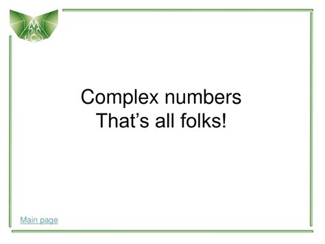 PPT Complex Numbers PowerPoint Presentation Free Download ID 2835683