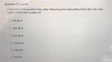 Question 5 1 Point 5 Question 2 In Question Two