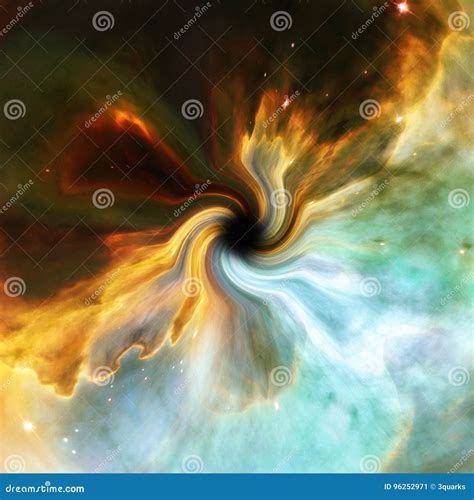 Artistic Representation Of A Cosmic Black Hole Stock Illustration Illustration Of Cosmological