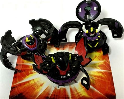 Bakugan Preyas Diablo 350g Shadow Vulcan 570g Wilda 560g Black Darkus And Cards