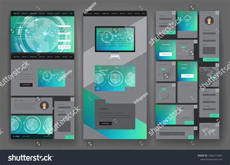 Website Template Headers Interface Elements 스톡 벡터 로열티 프리 1582217044 Shutterstock