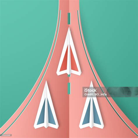 종이 절단 공예 및 종이 접기 스타일에서 시작 개념 벡터 일러스트 레이 션 로켓은 파란 하늘을 날고 있다 웹 배너 포스터 표지 광고에 대 한 템플릿 디자인입니다 아이 들을