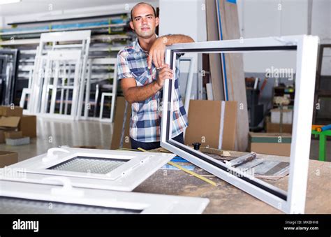 Man Years Old Is Checking Quality Of Work On Assembling Plastic