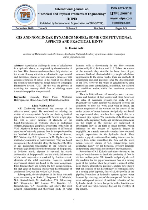 Pdf Gis And Nonlinear Dynamics Model Some Computational Aspects And
