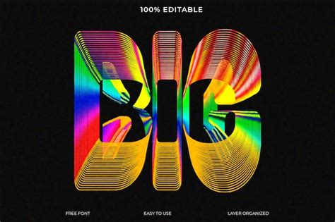 premium psd color text effect style