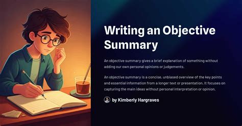 Writing An Objective Summary