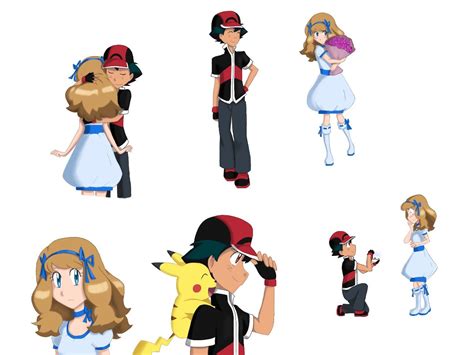 Satoshi And Serena After Few Years Pokemon Ash And Serena Pokemon Champions New Pokemon