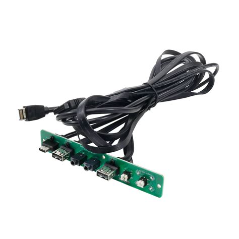 Computer Case Front Panel Dual Usb 3 0 Type C And Led Audio Mic Input