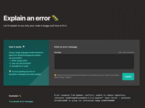 discover why your software or code is displaying errors with explain