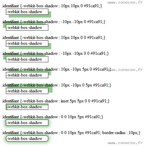 Webkit Box Shadow Css Exemple De Code Zone Css