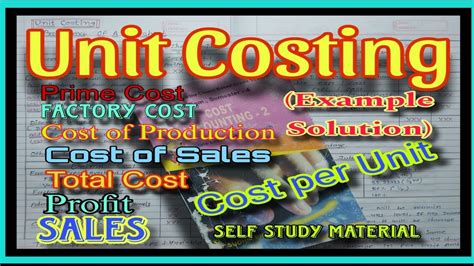 Sem 04 Unit Costing 03 Youtube Sem 04 Unit Costing 03 Youtube