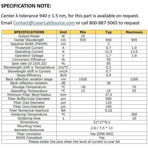 940nm Laser Diode 10w