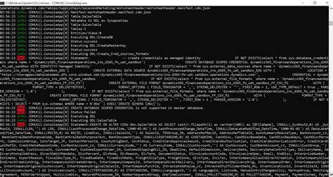 Unable To Create View In Azure Synapses Using Cdmutilconsoleapp