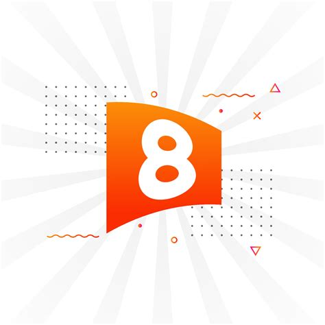 Number Vector Font Alphabet Number With Decorative Element Stock