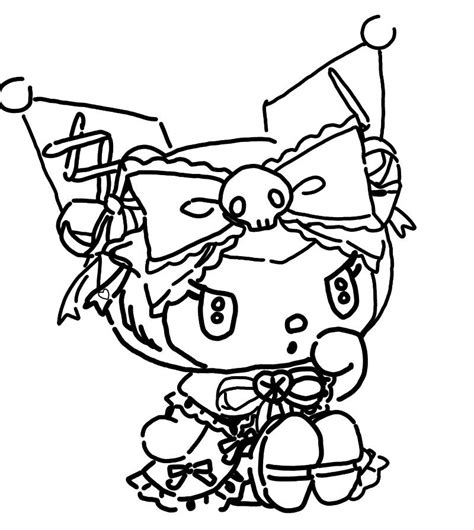 Kuromi kawaii coloring page Dibujos bonitos Dibujos a lápiz de la