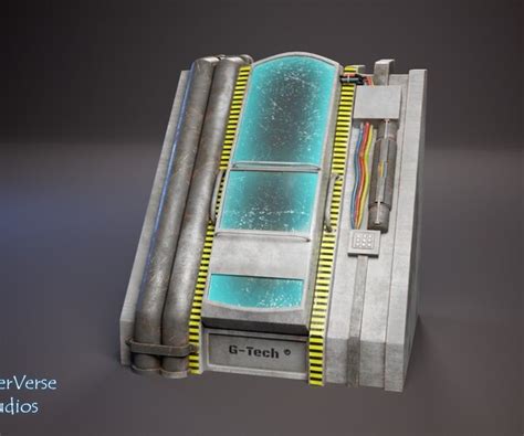 Artstation Cryogenic Chamber Pod Game Assets