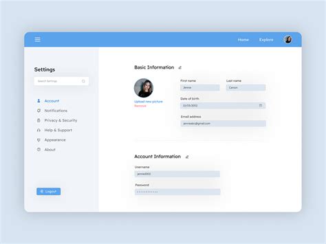 Settings Ui Page By Vaishnavi Shelke On Dribbble