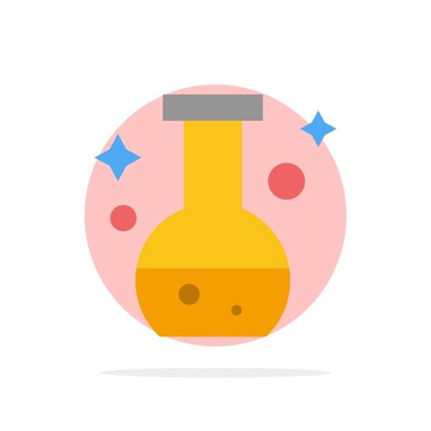 Lab Flask Clipart Hd Png Tube Flask Lab Test Abstract Circle Background Flat Color Ico