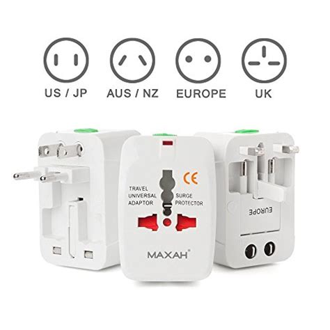 MAXAH Surge Protector All In One Universal Worldwide Travel Wall Charger AC Power AU UK US EU