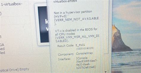 Not In A Hypervisor Partition Hvp0 Verrnemnotavailable Vt X Is Disabled In The Bios For