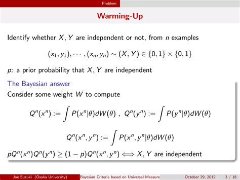 Bayesian Criteria Based On Universal Measures Pdf Physics Science
