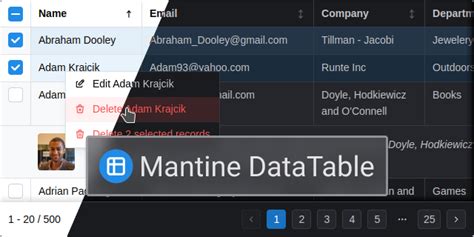 Mantine Datatable Npm