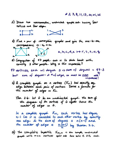 2 6 Graph Theory Solutions 2 3 8 11 13 24 2 Draw Two Homomorphic Undirected Graphs Each