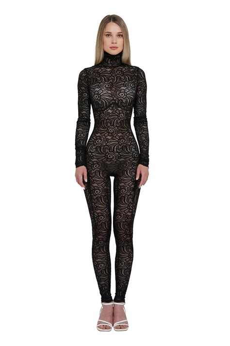 Womens Lace Bodysuit — Sheer Full Lace And Stylish Tops Monosuit