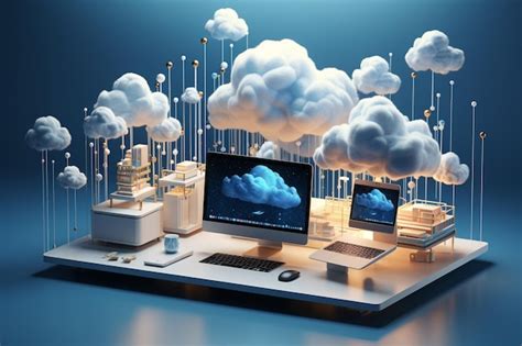 Premium Ai Image Cloud Computing Hosting Technology Internet Of