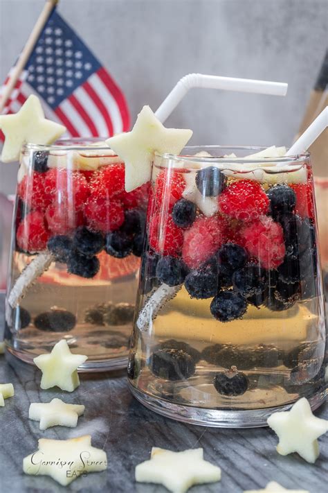 Patriotic White Wine Summer Sangria Vodka Recipe Garrison Street Eats