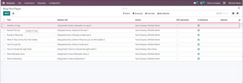how to create and publish blogs using the odoo 16 website