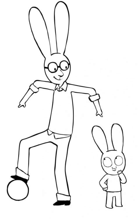 Coloriage Simon Lapin Pour les Enfants télécharger et imprimer gratuit sur ColoriageEnfant Com