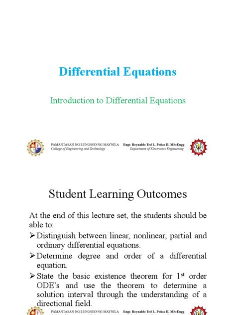 Differential Equations Introduction Pdf Pdf Differential Equations Ordinary Differential