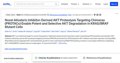 Novel Allosteric Inhibitor Derived Akt Proteolysis Targeting Chimeras