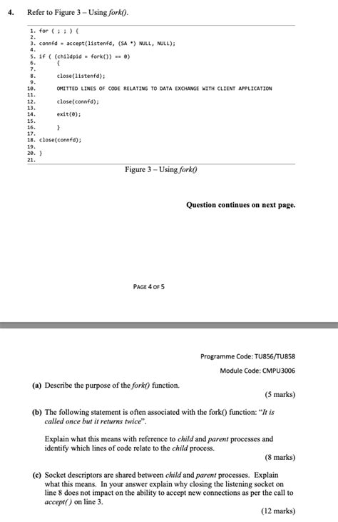 Solved Refer To Figure 3 ﻿using Forkfigure 3 ﻿using
