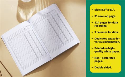3 Column Ledger Book Simple Three Column Journal For Record Keeping
