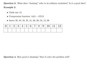 Solved Question 3 What Does Chaining Refer To In