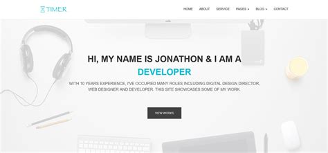 Timer Responsive Multi Page Personal Bootstrap Template Mg Technologies