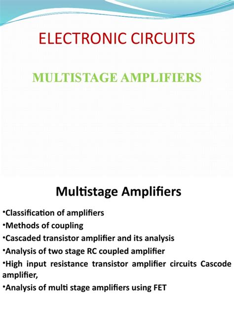 1multi Stage Amplifiers Pdf
