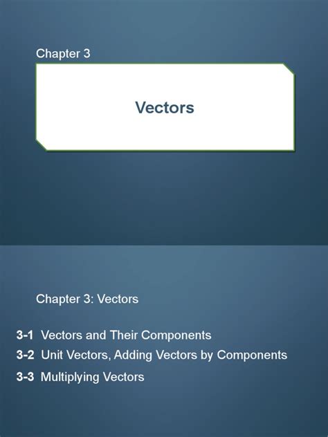 3 Vectors Pdf Euclidean Vector Algebra