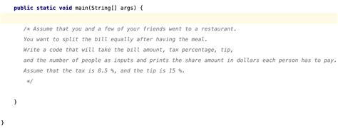 Solved Public Static Void Main String Args Assume Chegg