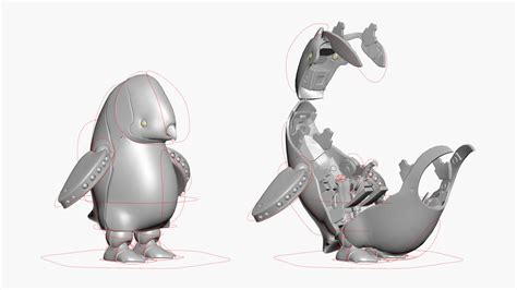 Penguin Robot 3ds Max 3d Model By Jebcg