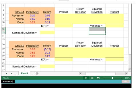 Solved Calculate The Expected Return And Standard Deviation Chegg