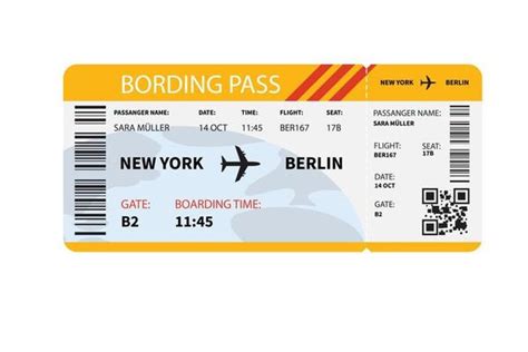 Airline Boarding Pass Template