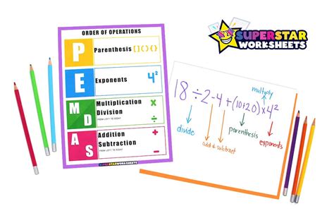 Order Of Operations Superstar Worksheets