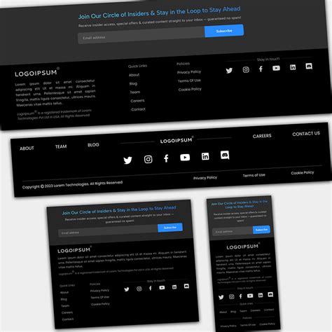 Responsive Footer Ui Design By Shreyas J S On Dribbble