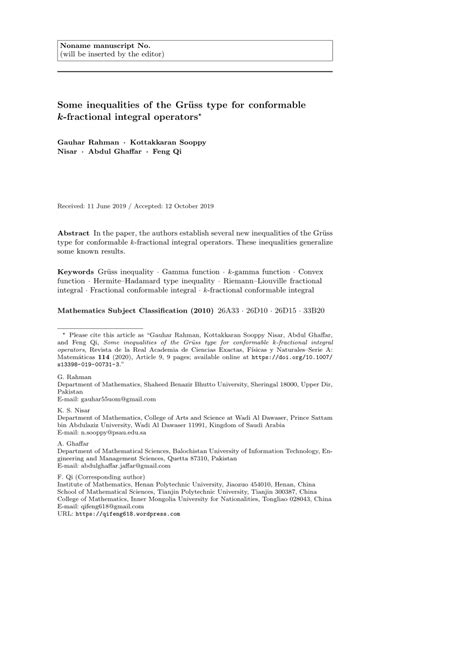 Pdf Some Inequalities Of The Grüss Type For Conformable K Fractional