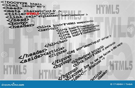 Html5 Code Stock Illustration Illustration Of Page Label 17148484