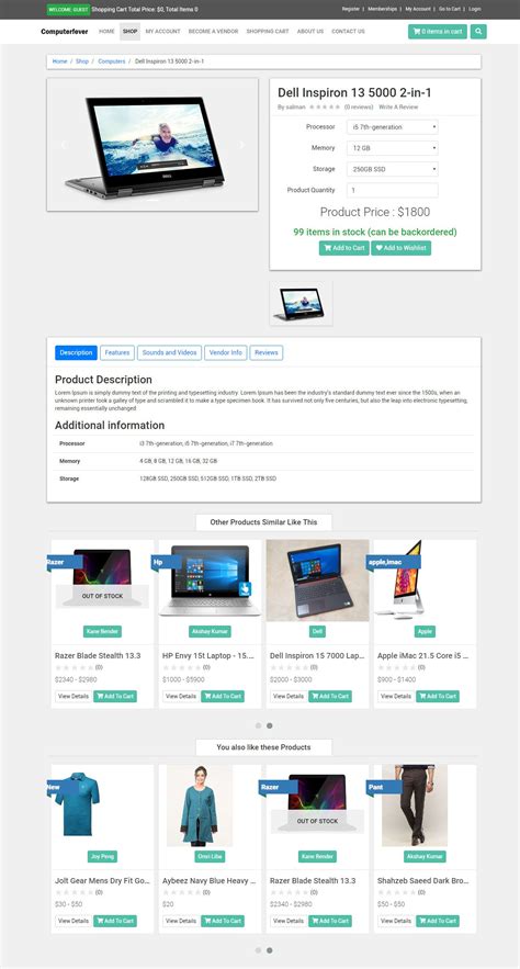 Complete Multi Vendor E Commerce Website Script By Nayerazem Codester