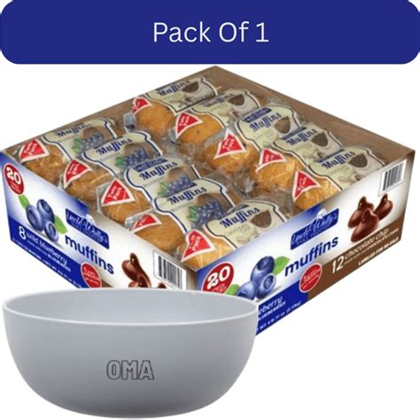 Uncle Wallys Variety Pack Muffins Soft Baked Breakfast Treats 20 Pk With White Bowl By Oma
